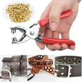 6-Inch Leather Hole Punch and Eyelet Belt Puncher Tool Set, Plating ...
