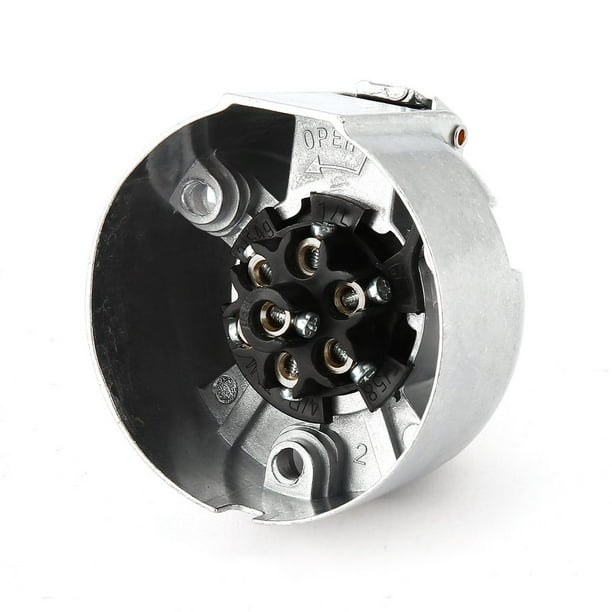 HT3004 7-Pin Connector Trailer Socket Heavy-Duty Round Wiring Socket ...
