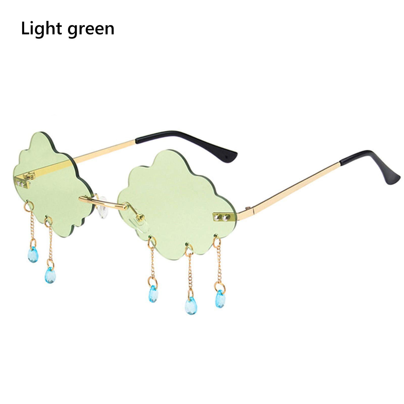 Vintage Funny Cloud Shaped UV400 Shades Clouds Tassel Sunglasses Disco ...