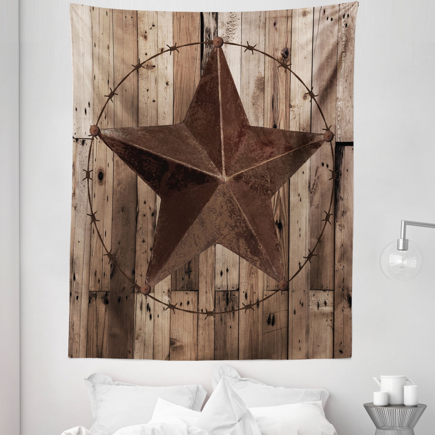 Rustic Tapestry, Wooden Background Pattern with a Weathered Star Figure ...