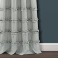 Lush Decor Vintage Stripe Ruffle 95" x 40" Stripe Gray 100% Cotton 3 ...