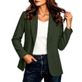 ATOYSOY Fashion Suits Jackets For Women Lapel Collar One Button Rolled ...