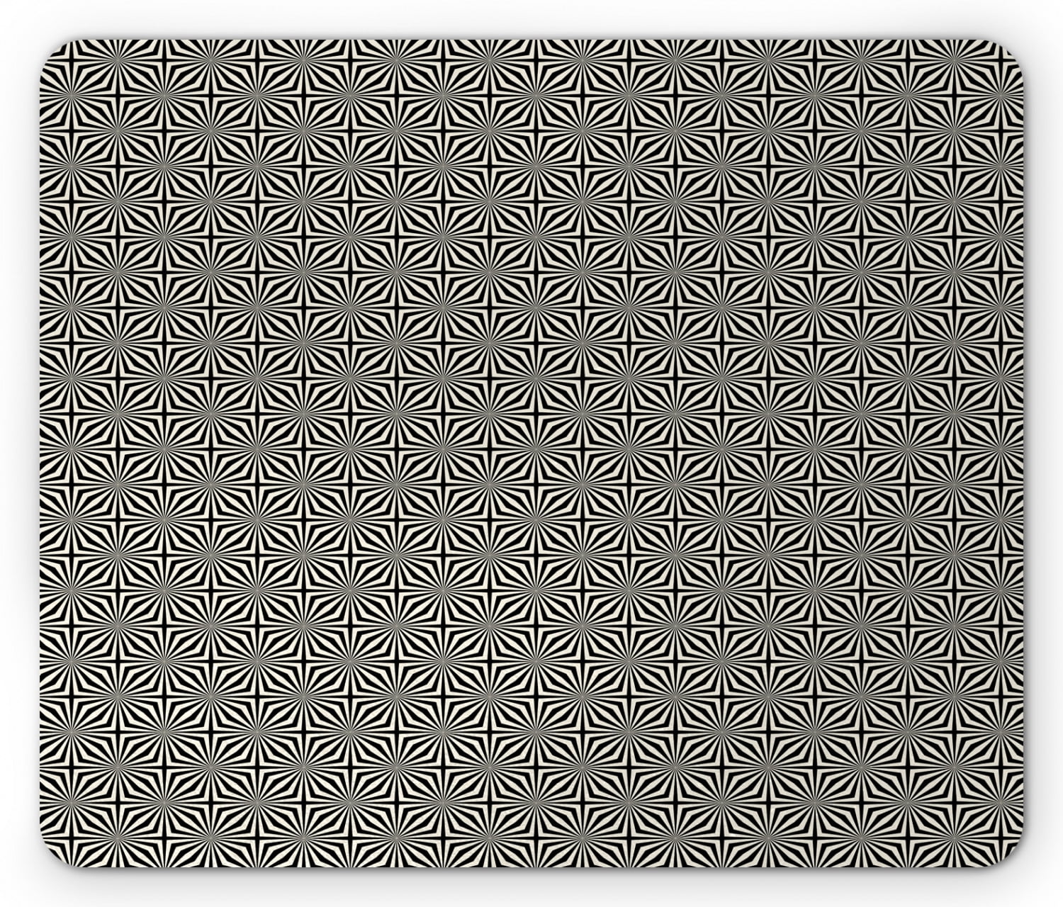 Vintage Mouse Pad, Square and Stripe Pattern Abstract Optical Illusion ...
