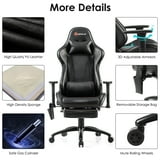 Goplus Massage Gaming Chair Adjustable Reclining Racing Chair w ...