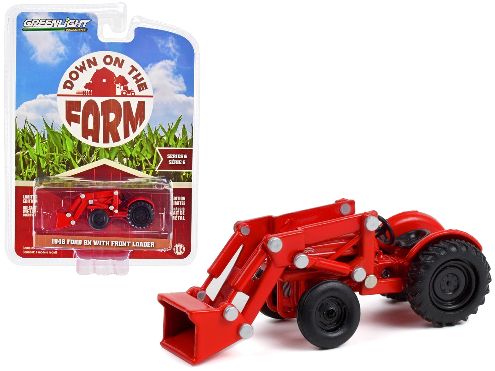 Diecast 1948 Ford 8N Tractor with Front Loader Red "Down on the Farm ...