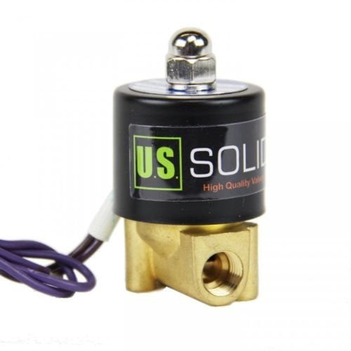 U.S. Solid 1/4" NPT Brass Electric Solenoid Valve DC 12V VITON Direct ...