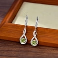 Birthstone Infinity Dangle Earrings for Women 925 Sterling Silver ...