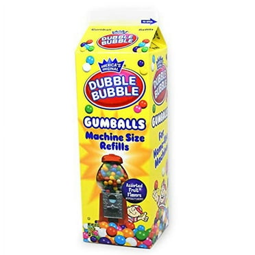 "Dubble Bubble- Gumballs 1"" Diameter, Machine Refills Bulk Pack, 850 ...