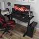 RESPAWN 48" Gaming Table with Gaming Mouse Pad, Gaming Desk, Black ...
