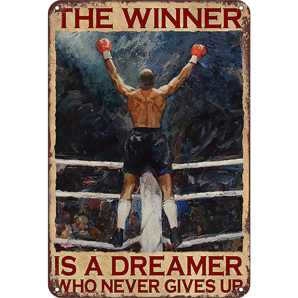 Letrero Chapa Metal The Winner Pintura Hierro Rectangular Pared para El ...