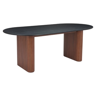 Pemberly Row Contemporary Rectangular Dining Table in Walnut - Walmart.com