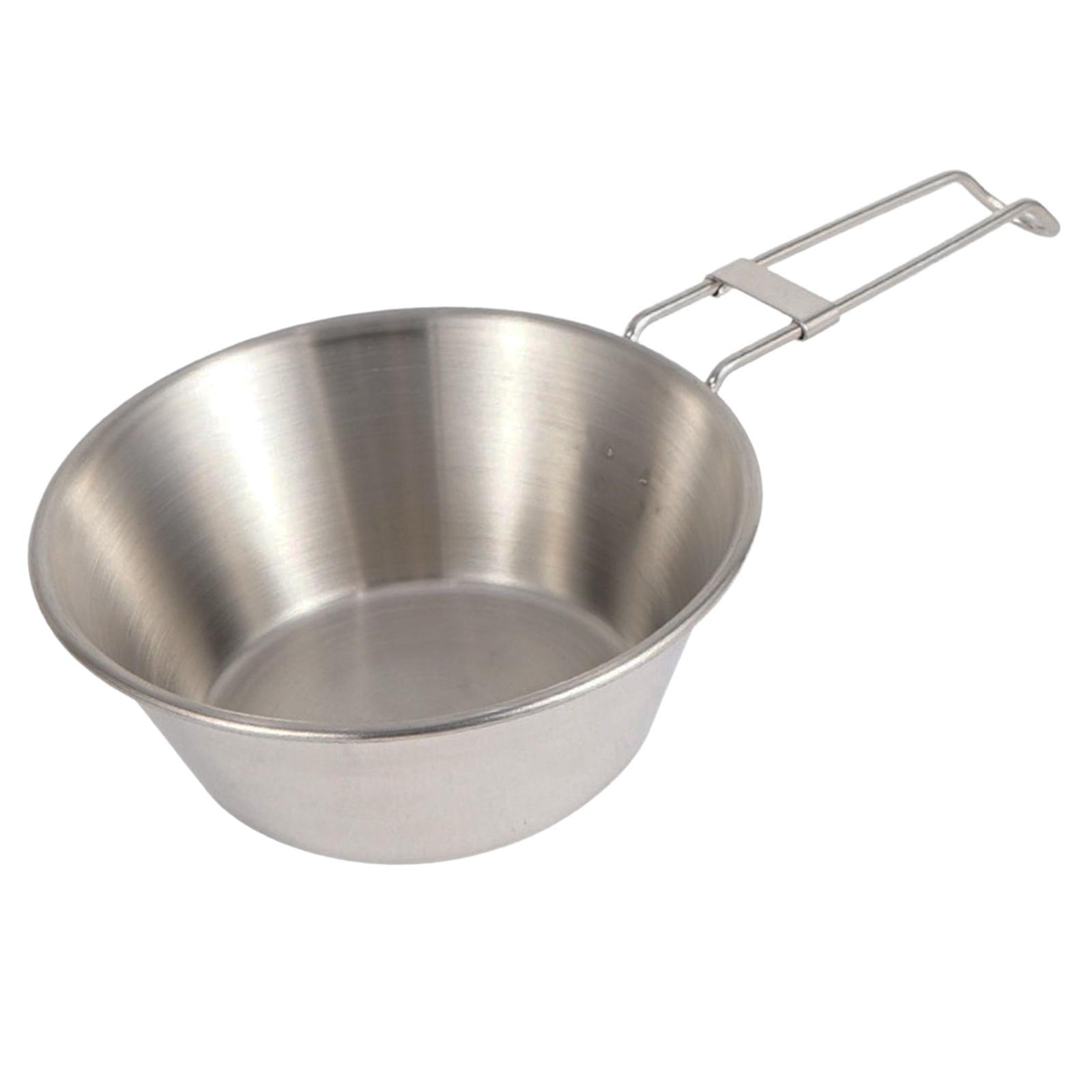 Portable Camping Bowl Tableware with Folding Handle Utensils Baking ...