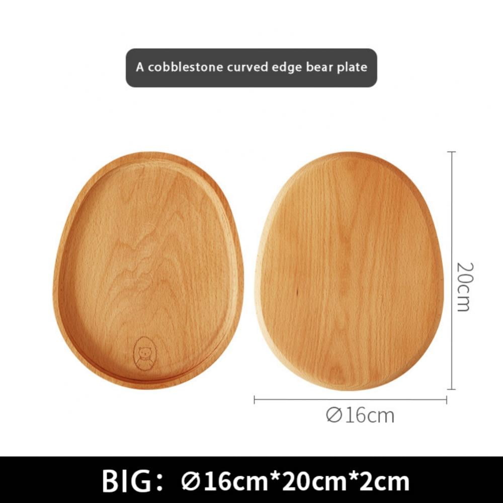 Large Serving Tray Small Wooden Plate Oval Wood Tray, Wooden Snack Tray ...