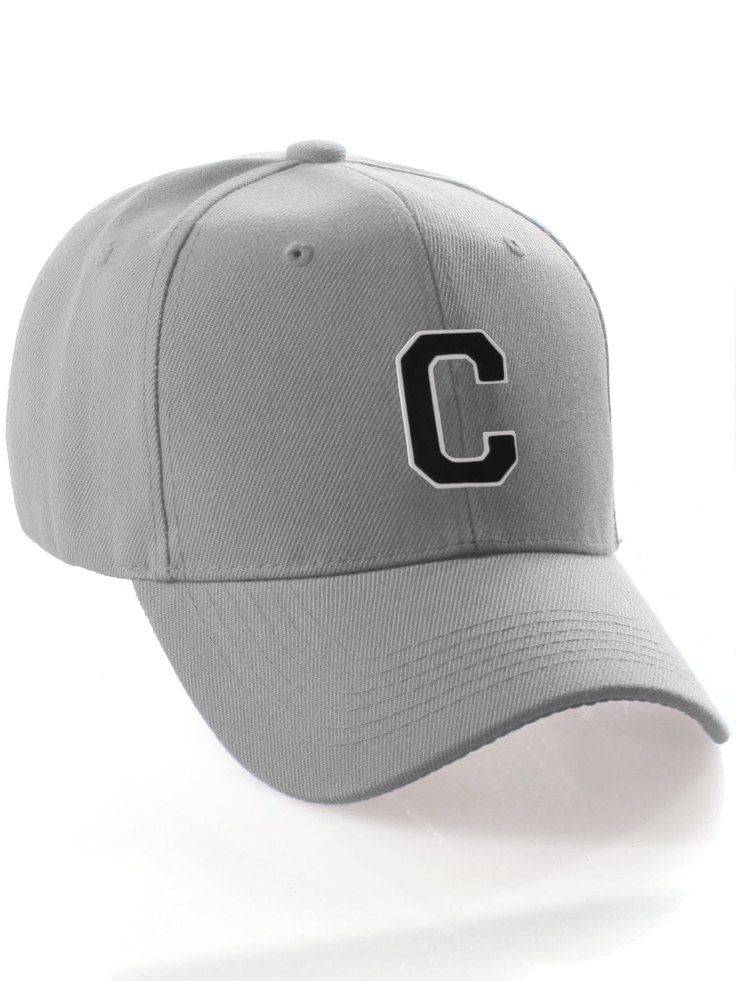 Classic 3D Raised Initial Letters A to Z Structured Baseball Hat Cap ...