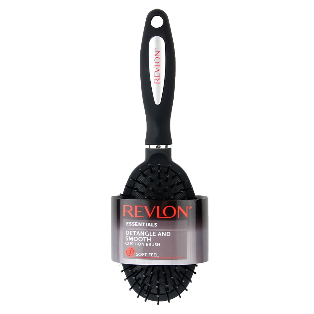 Revlon Detangle & Smooth Black Cushion Hair Brush - Walmart.com ...
