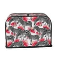 2 Slice Toaster Cover with Pockets - Zebra pink hibiscus flower Water ...