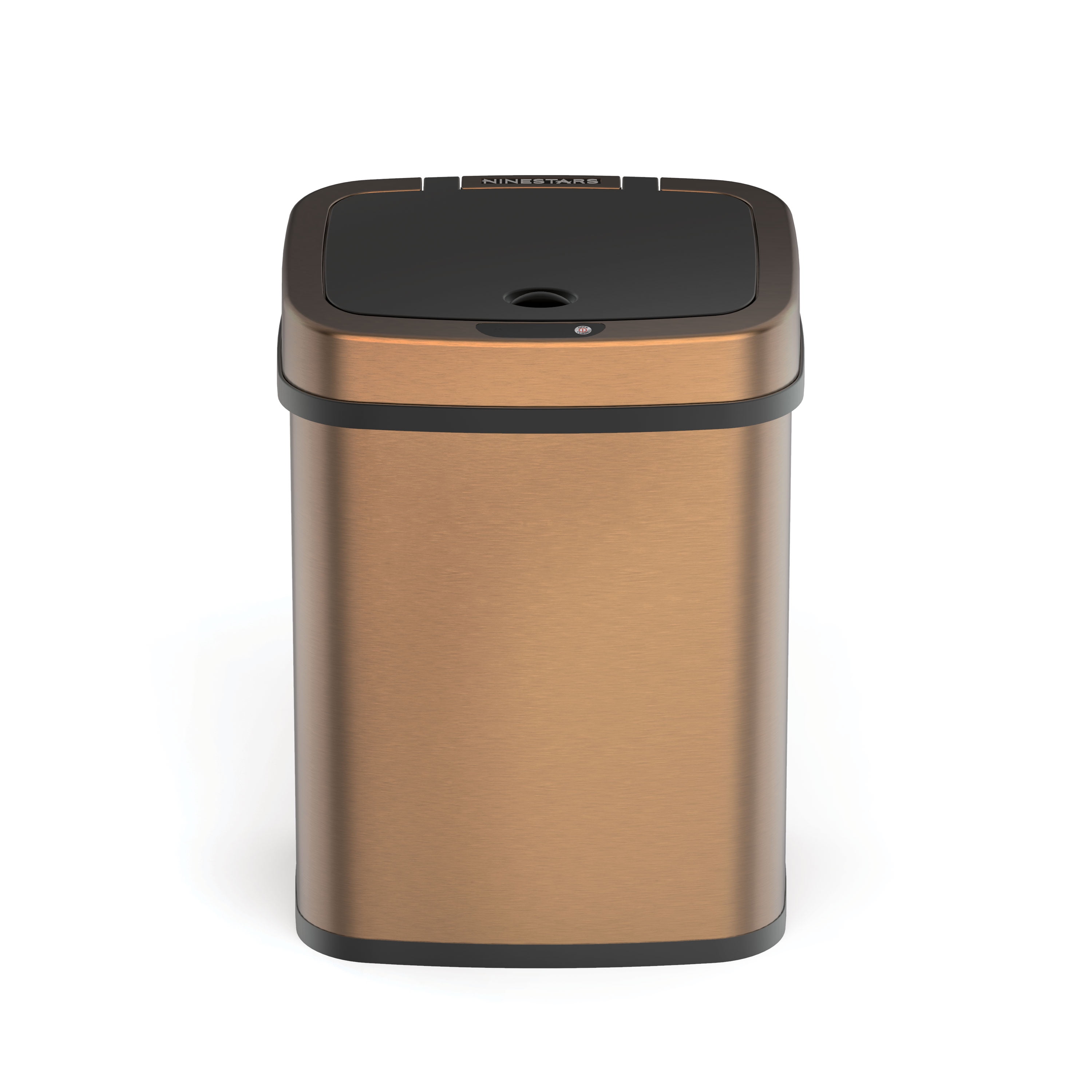 Nine Stars 3.2 Gallon Trash Can, Touchless Bathroom Trash Can, Gold ...
