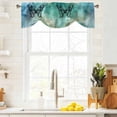 Black White Butterfly Tie Up Valance Curtains Vintage Turquoise Sea ...