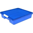 Storex Project Box for 12 x 12 Scrapbooking Paper, Transparent Blue, 5 ...