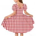 Bxsruta Girls Puff Short Sleeve Round Neck A Line Swing Dress Soft ...
