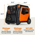 Generac iQ3800 3,800-Watt Dual Fuel Electric- Start Portable Inverter ...