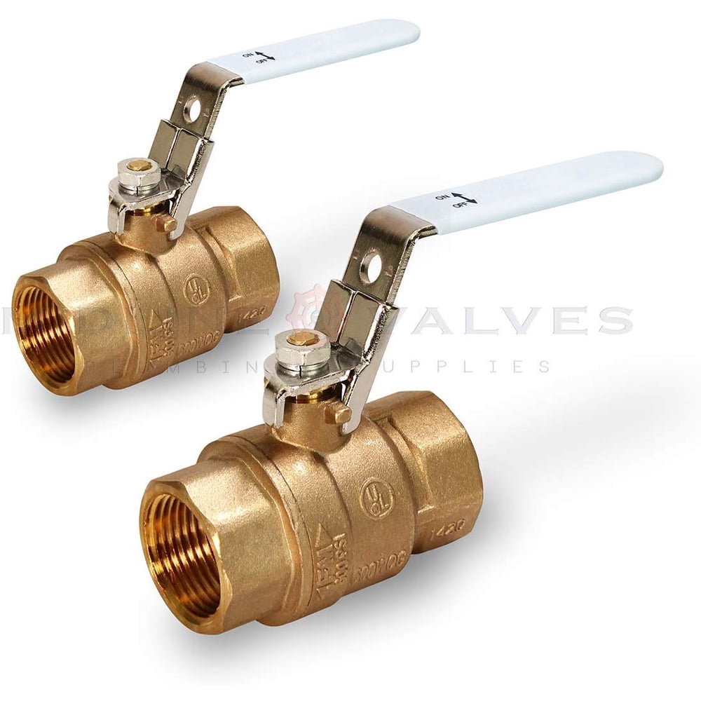 4 in. FIP x 4 in. FIP Premium Brass Full Port Ball Valve with Lock ...