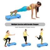 Topbuy Exercise Stepper Height Adjustable Aerobic Step Platform Blue ...