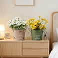 CaraMart Round Metal Flower Container with Vertical Space Saving Design ...