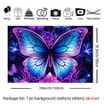 A Dreamy Neon Butterfly Decorative Tapestry—a Stylish Polyester Design ...