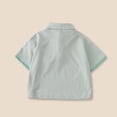 Boys Summer Short Sleeve Knit Shirt Classic Collar Casual Top ...