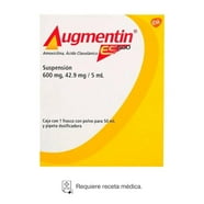 Augmentin Amoxicilina 875 mg, Ácido Clavulánico 125 mg 10 tabletas ...