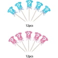 24 Pack Gend Reveal Cupcake Glitt Onesie Question Mark Cupcake Picks ...