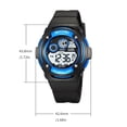 Blue Luminous Digital Sport Watch, Waterproof 50m Shockproof Electronic ...