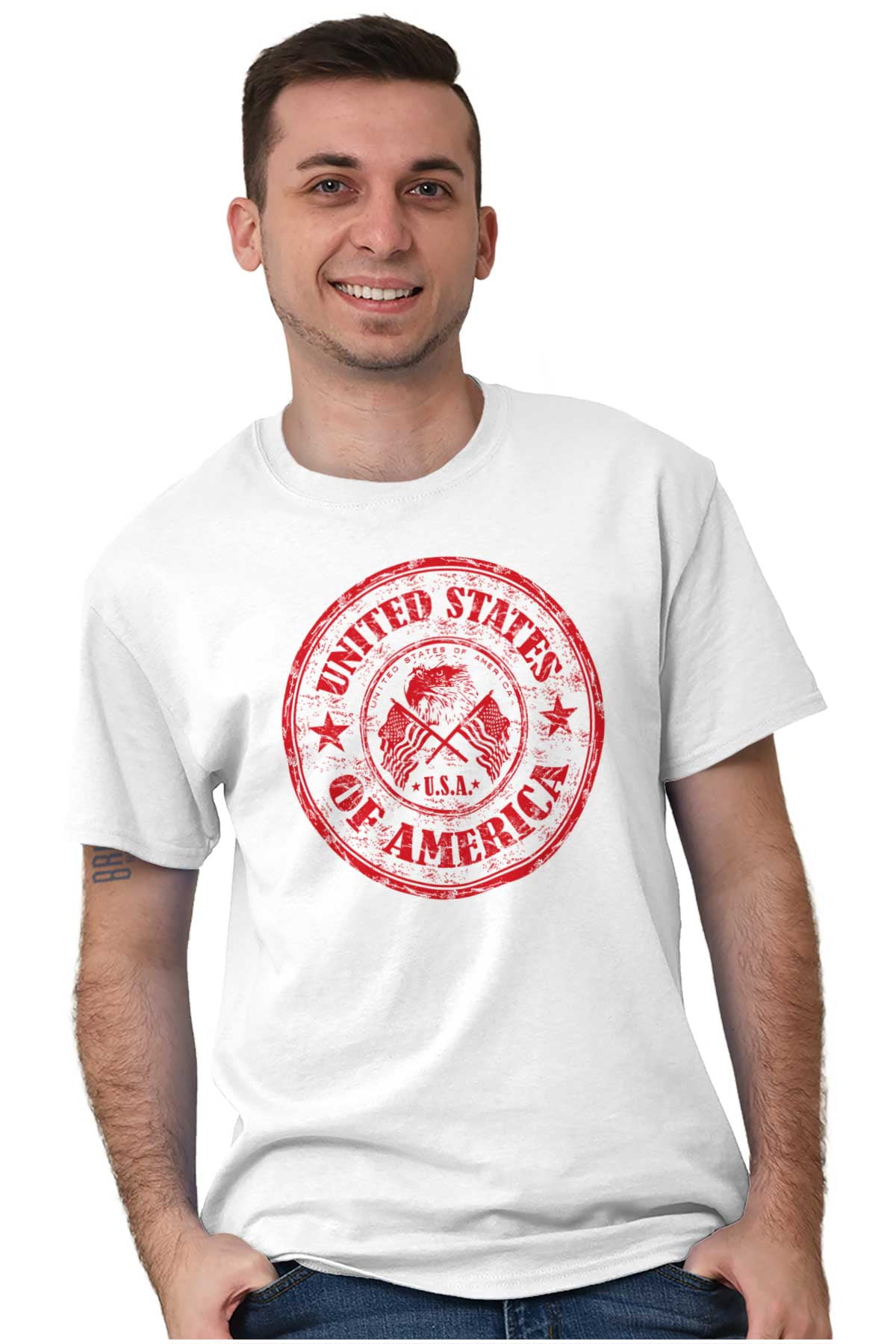 Patriotic America Seal USA Americana Men's Graphic T Shirt Tees Brisco ...