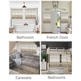 Farmhouse Brown Wooden Grain Short Blackout Curtains 45 Inch Long ...