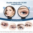 30X Magnifying Mirror, Hand Mirror with Handle, Double Sided 30X/1X ...