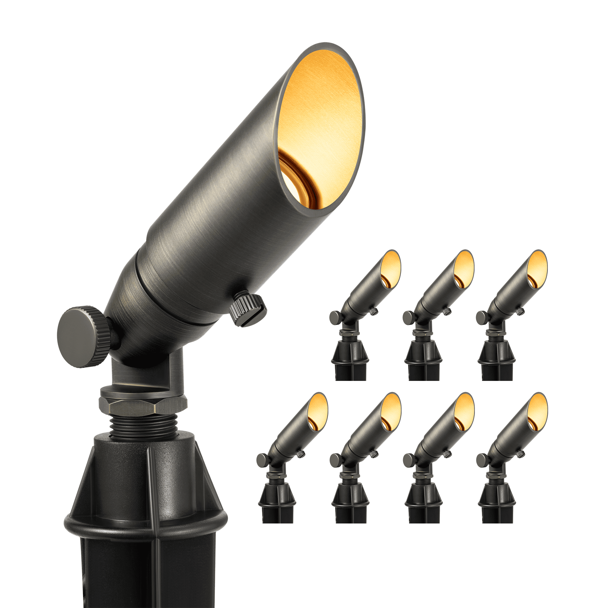 Gardenreet 12V Brass Outdoor Landscape SpotlightS LED Low Voltage ...