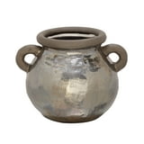 DecMode Eclectic Style Large, Round, Electroplated Metallic Silver ...