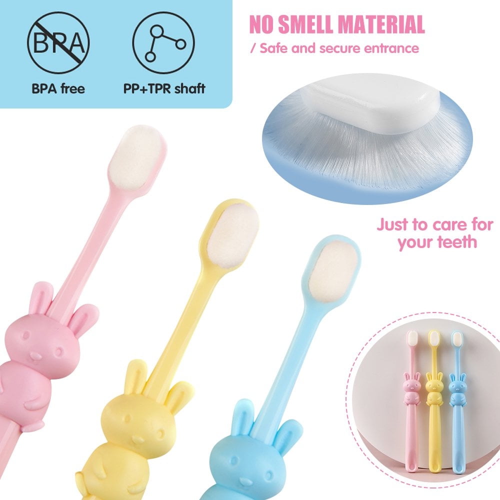 CNKOO 3 Pieces Soft Bristle Toothbrush Nano Toothbrush Ultra Soft ...