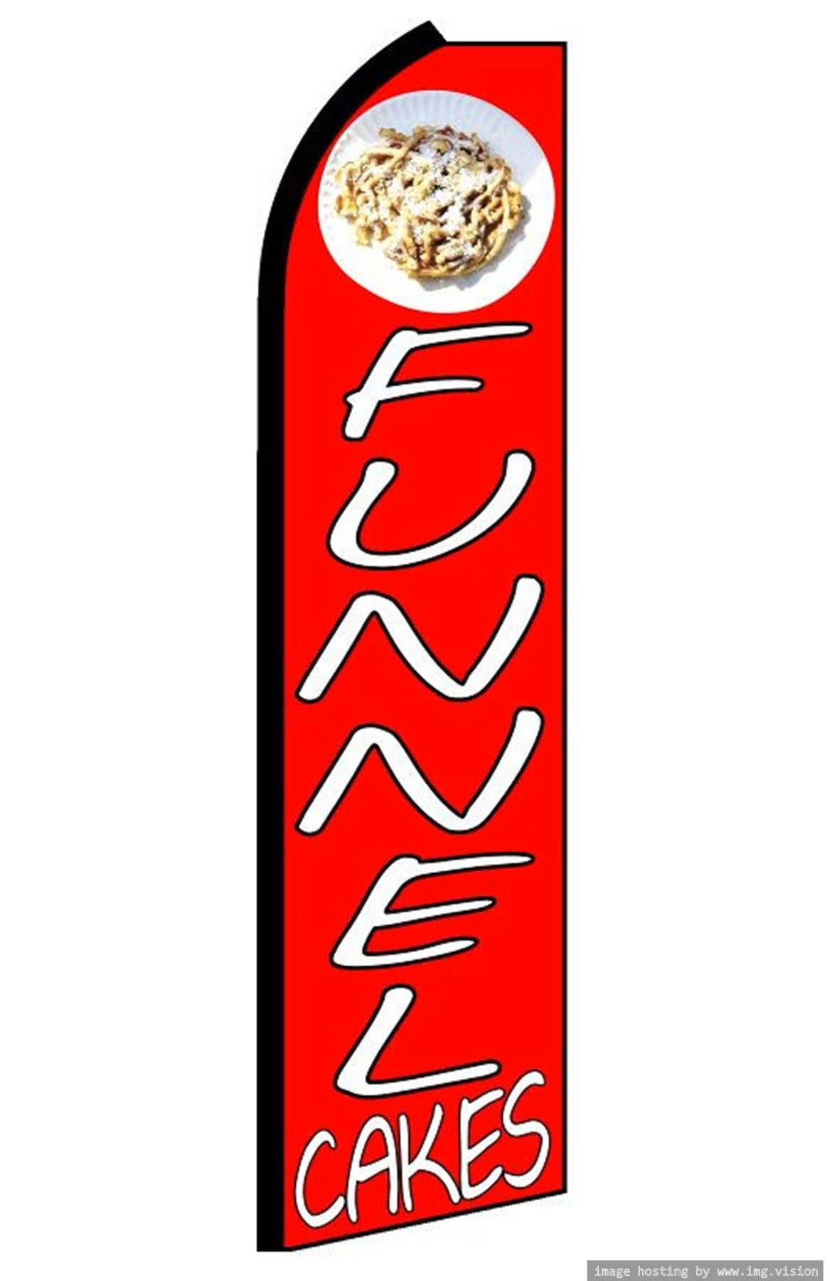 Funnel Cake Swooper flag Without Pole Advertisement /Business Flags ...