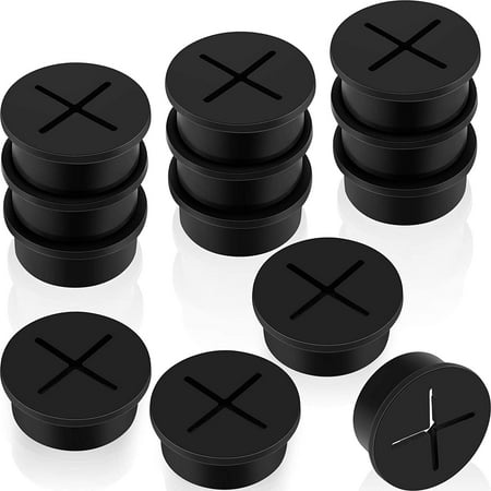 12 Pieces Silicone Cable Cord Grommets Flexible Wire Cord Cable ...