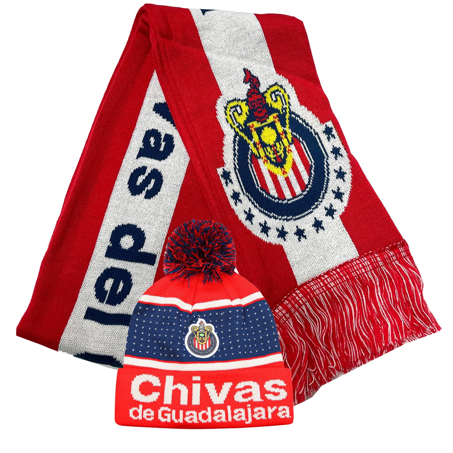 Chivas De Guadalajara Scarf and Beanie hat Winter 2021 2022 Authentic ...