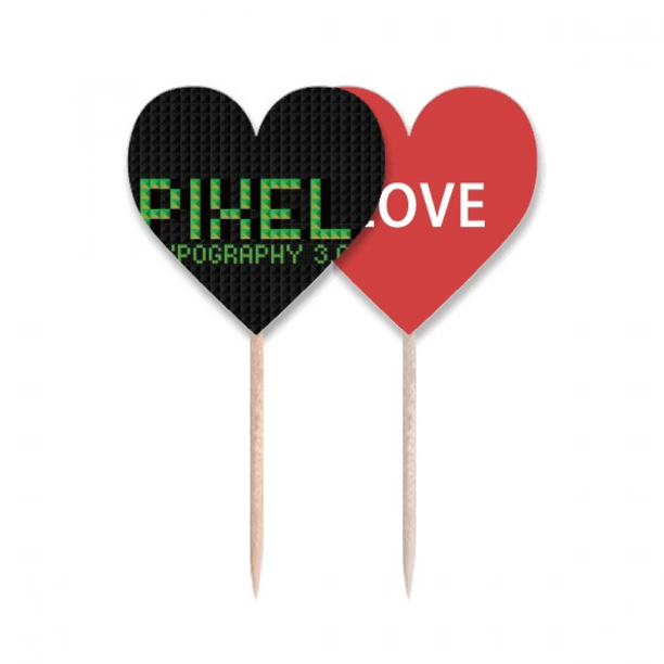 Pihel la tipografía 3.0 pixeles Palillos de dientes bandera etiqueta de ...