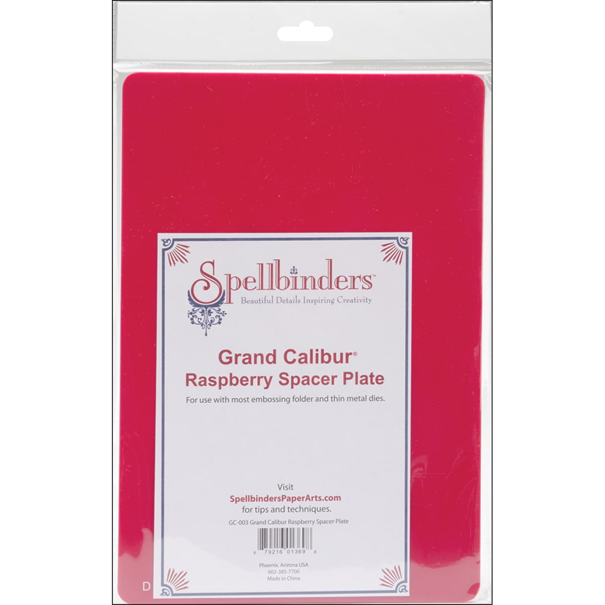 Spellbinders Grand Calibur Spacer Plate-8.25"X11.75" Raspberry ...
