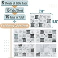 Mr. Pen Bible Tabs, 75 Gray Laminated Tabs, Tearproof, Easy-to-Apply ...