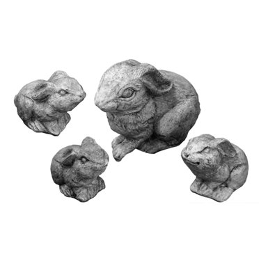 Solid Rock Stoneworks Medium Sitting Bulldog on Base Concrete Statue ...