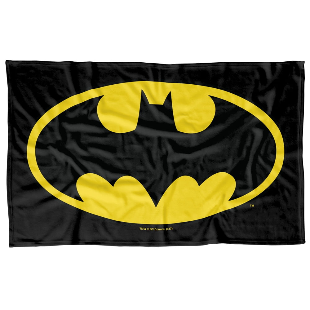 Batman Classic Logo Fleece Blanket 36' x 58',Classic Logo - Walmart.com