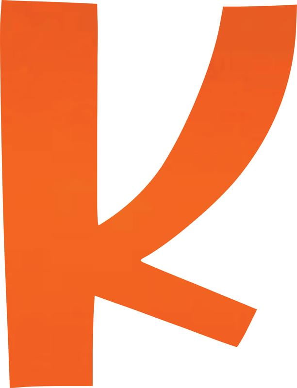 Acrylic Letter K Blank Craft, 10'' Tall Fluorescent Orange Custom Wedding Reception Signage, DIY ...