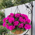 2 Set Artificial Outdoor Geraniums Flowers with Hanging Basket, 2 ...