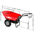 Churanty Heavy Duty Lawn Garden 3 Wheel Wheelbarrow Utility Cart, 48V ...